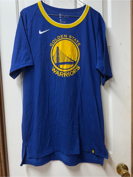 Nike | Shirts & Tops | Nike Blue And Yellow Golden State Warriors Tee ...